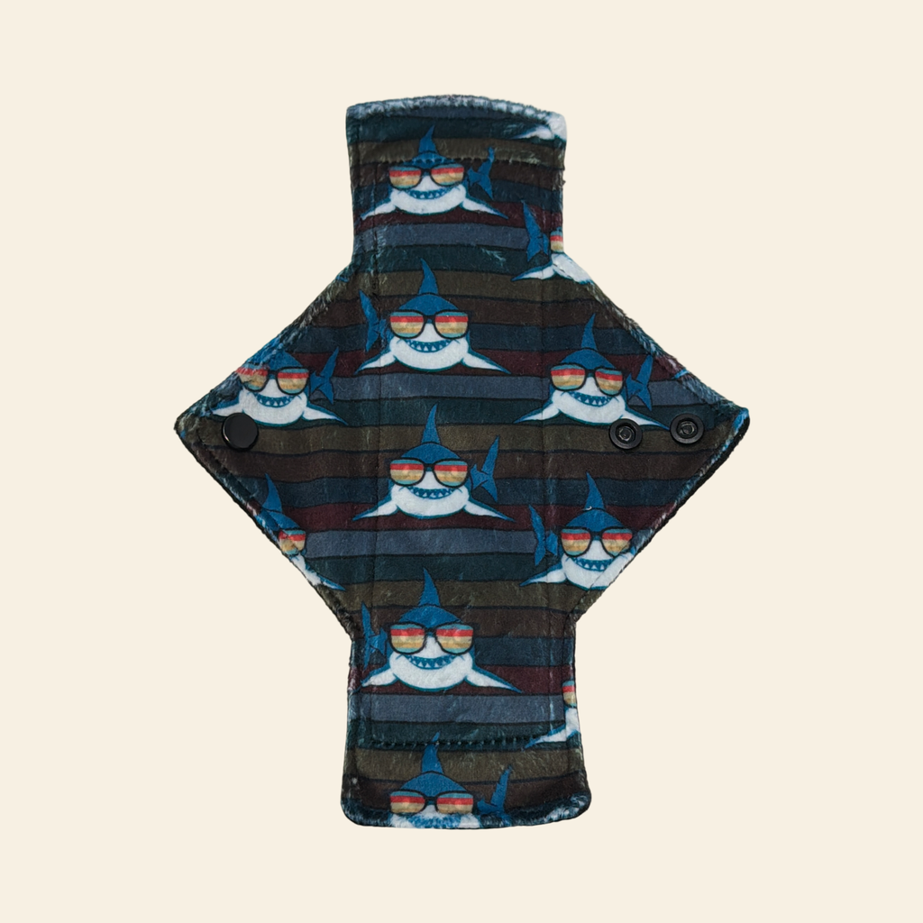 Cool Sharks Minky Single Heavy Flow Day Pad – Tree Hugger Cloth Pads