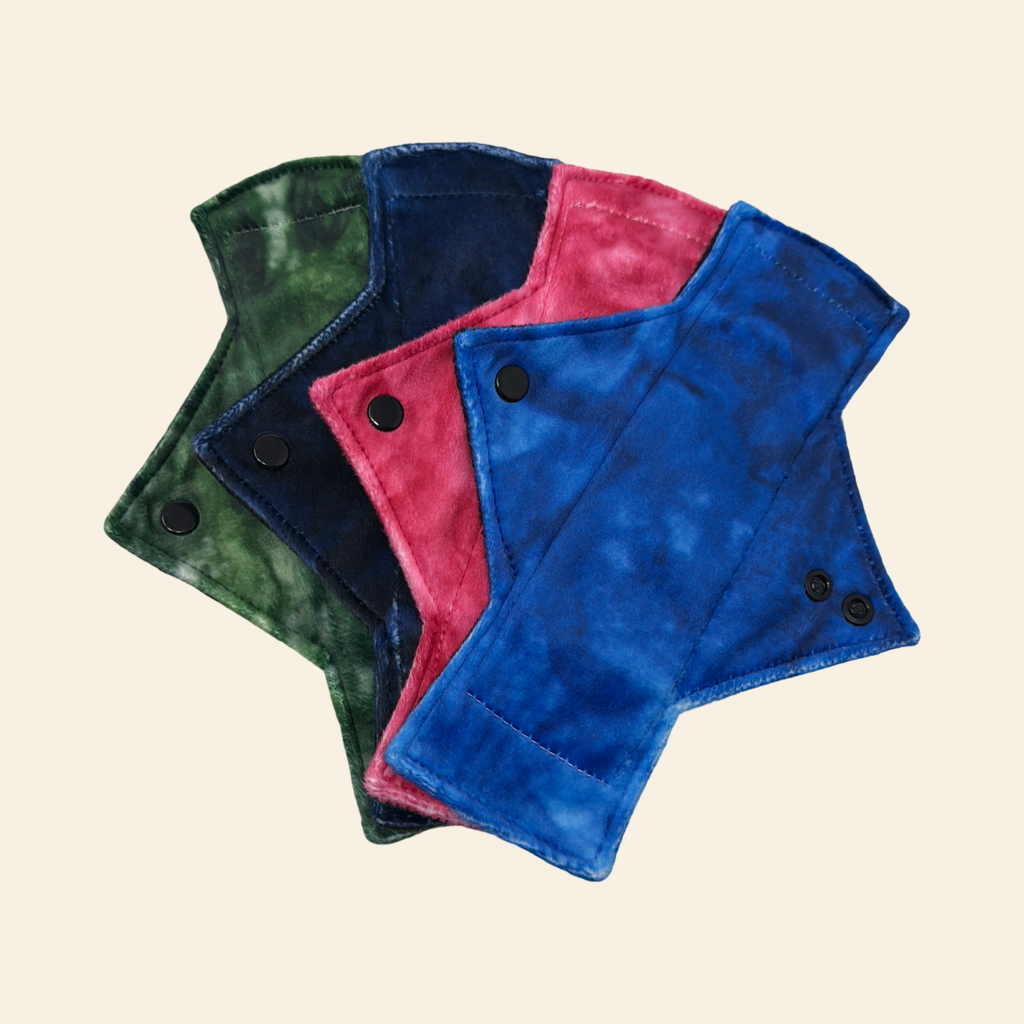 Marbled Solid Minky Light Flow Day Pad Set of 4 – Tree Hugger Cloth Pads