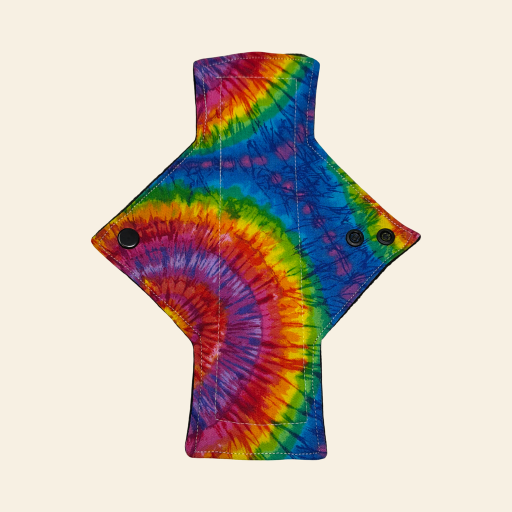 Tie Dye Rainbow Cotton Single Light Flow Day Pad – Tree Hugger Cloth Pads
